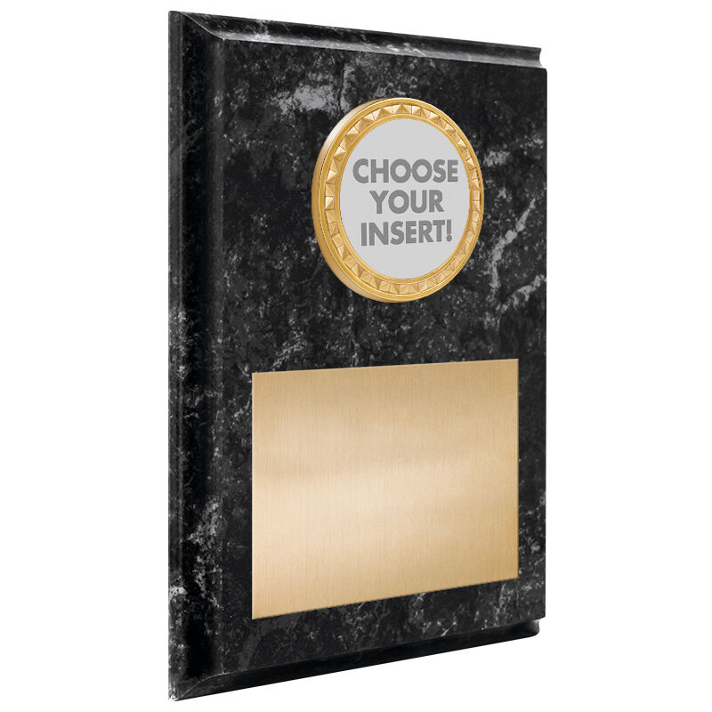 Black Marbleized Vertical Insert Bass Plaques - Trophies